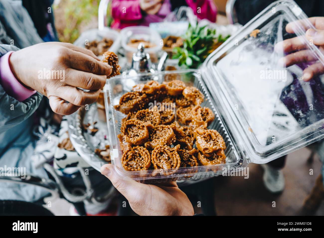 Moroccan Sesame Cookies With Honey Ramadan in Morocco Stock Photo - Alamy