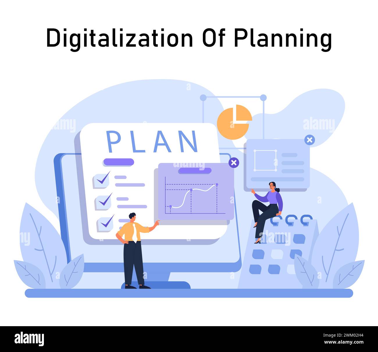 Expertise in digital planning illustrated with professionals amid ...