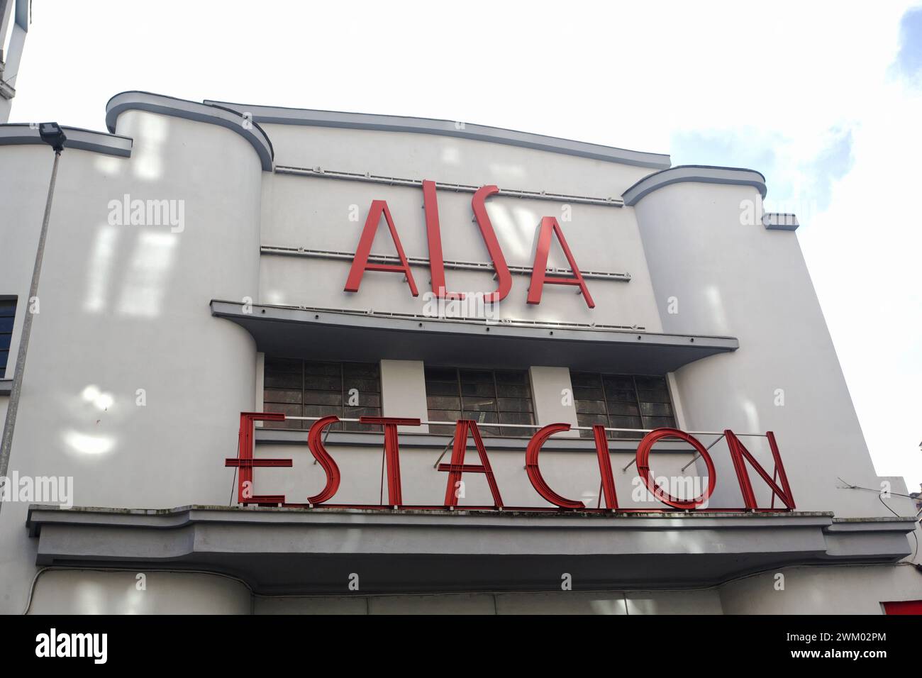 ALSA, station in Gijón, Asturias, Spain. Passenger transport company ...