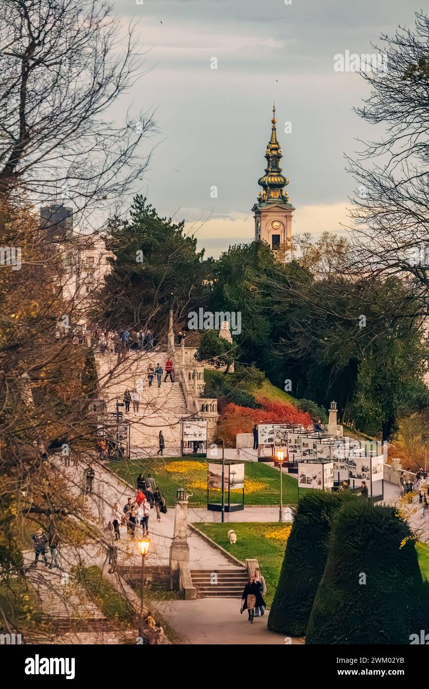 29 November 2023, Belgrade, Serbia: beauty of Belgrade's downtown area ...