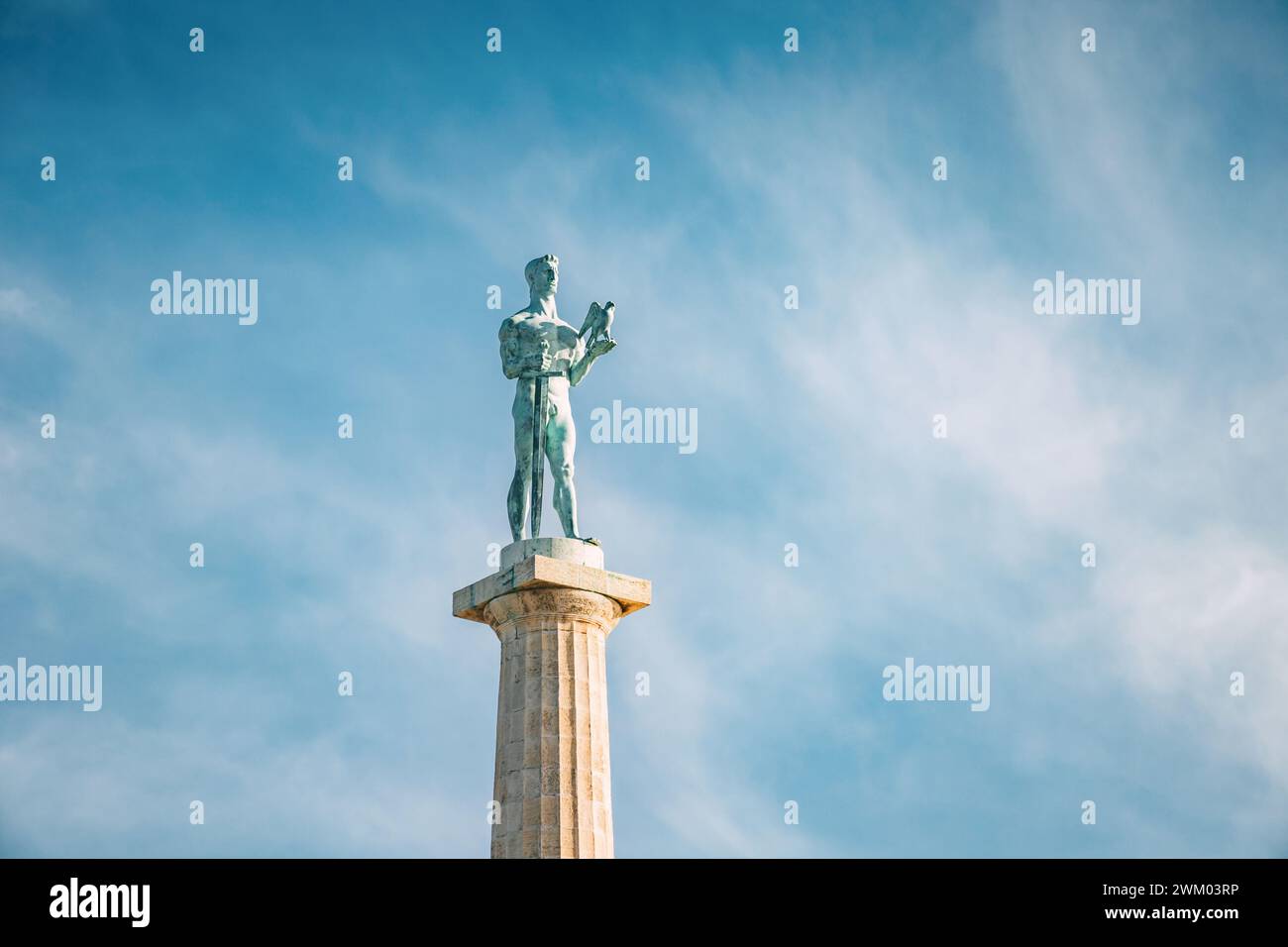 Belgrade's iconic Pobednik statue stands tall atop Kalemegdan Fortress ...