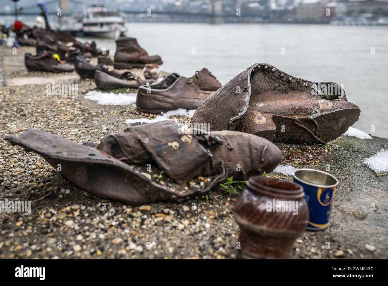 Moving memorial of iron shoes by Gyula Pauer to remember the Jewish ...
