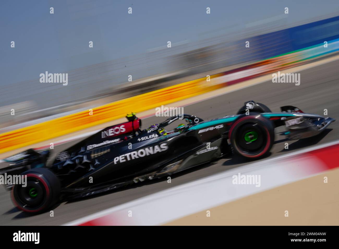 Mercedes driver Lewis Hamilton of Britain steers his car for a Formula ...