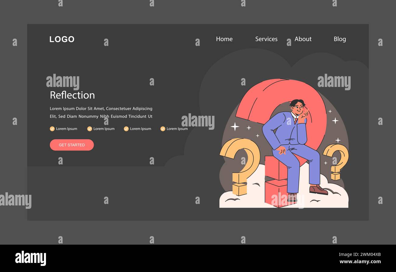 Life navigation dark or night mode web or landing. Personal progress ...