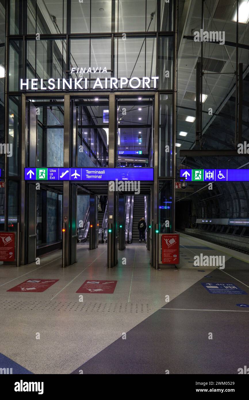 The airport line on the Helsinki metro system Stock Photo - Alamy