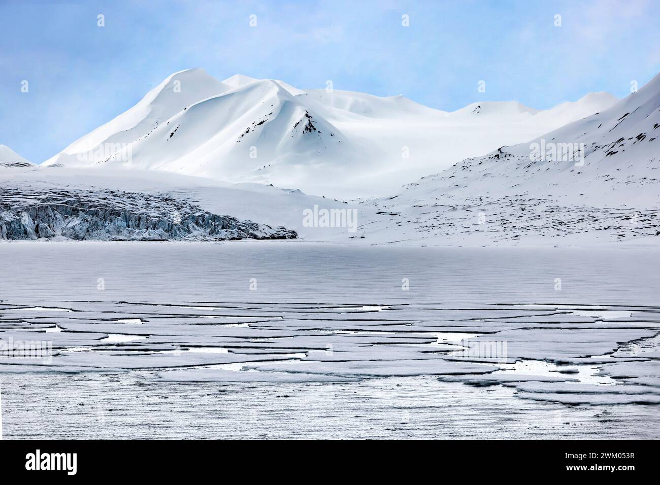 Landscape of Svalbard in Norway, also known as Spitsbergen. This ...
