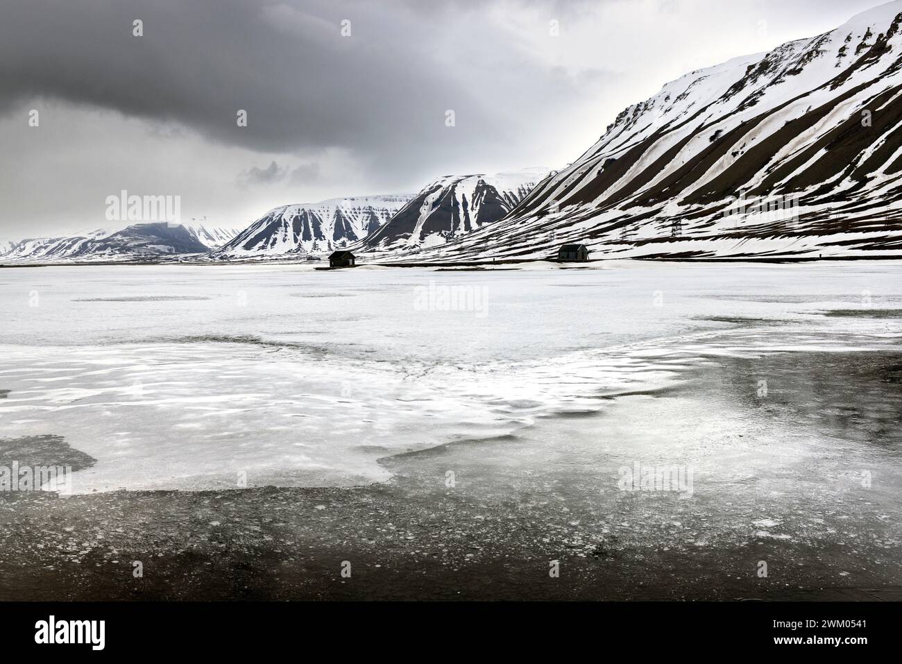 Landscape of Svalbard in Norway, also known as Spitsbergen. This ...