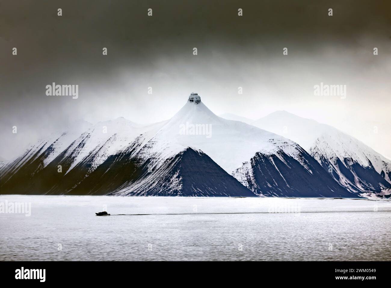 Landscape of Svalbard in Norway, also known as Spitsbergen. This ...