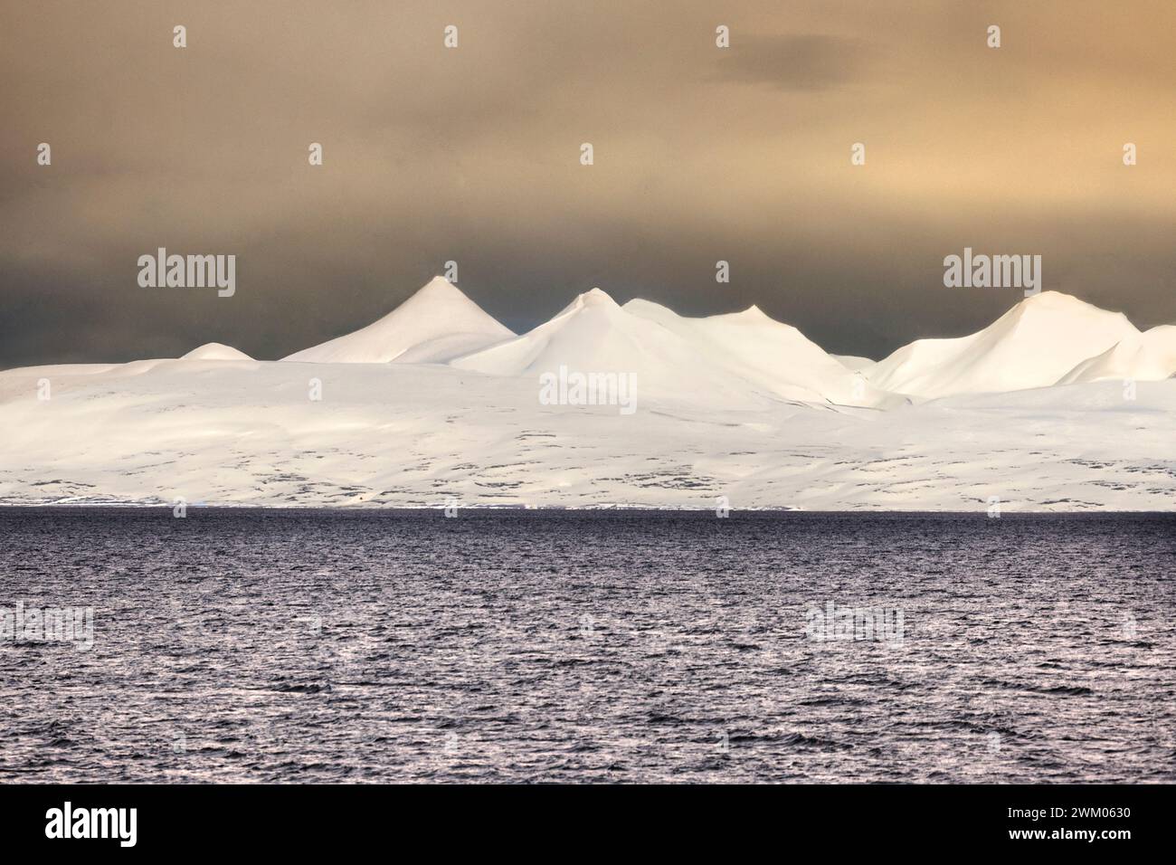 Landscape of Svalbard in Norway, also known as Spitsbergen. This ...