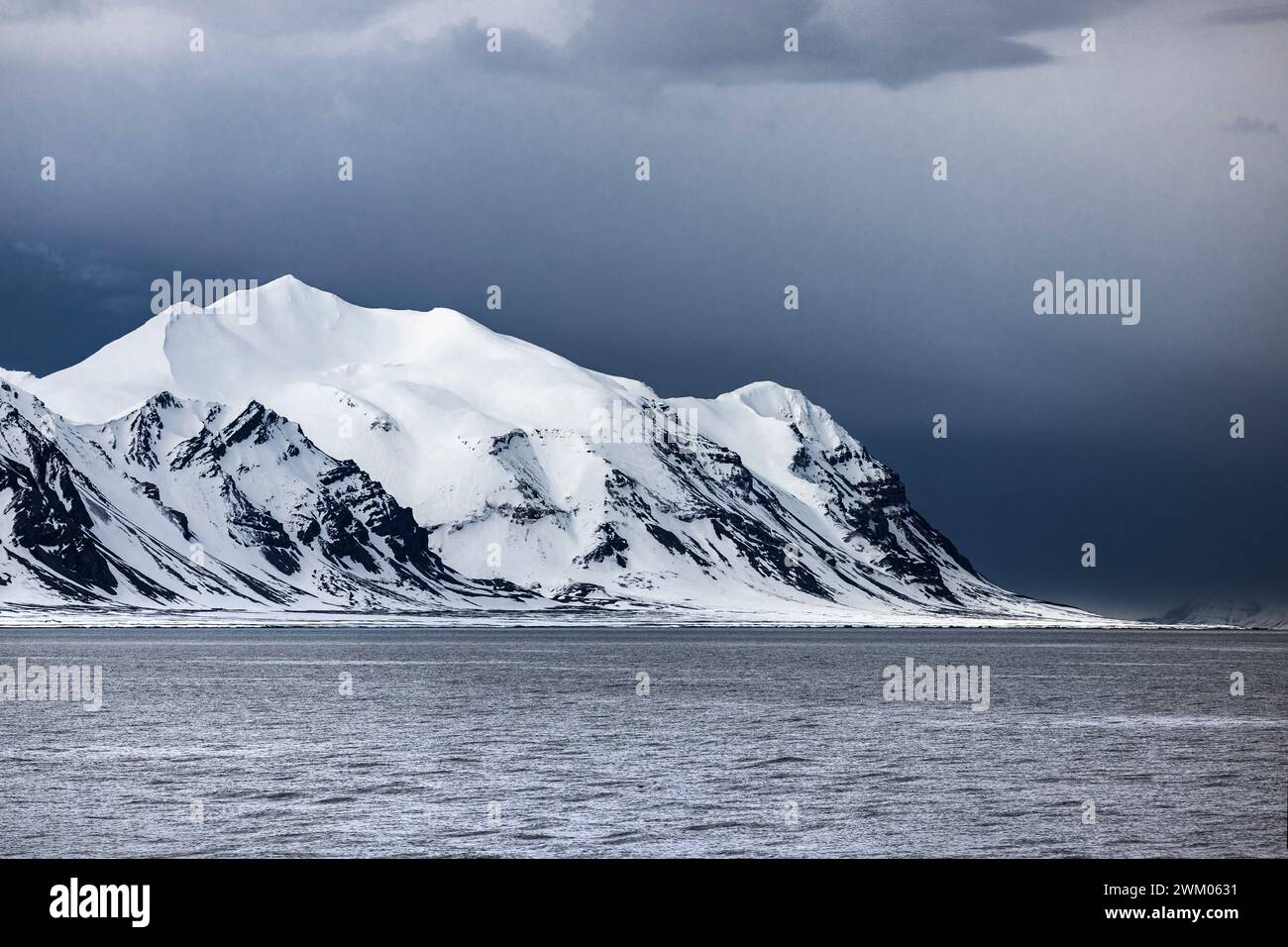 Landscape of Svalbard in Norway, also known as Spitsbergen. This ...