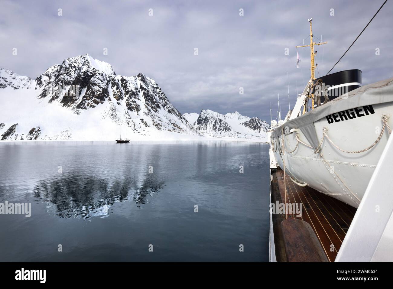 Landscape of Svalbard in Norway, also known as Spitsbergen. This ...