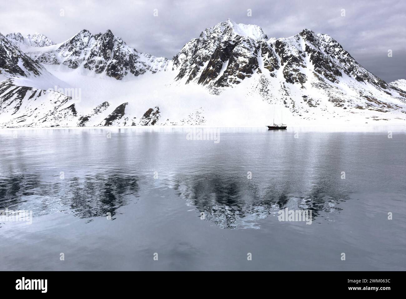 Landscape of Svalbard in Norway, also known as Spitsbergen. This ...