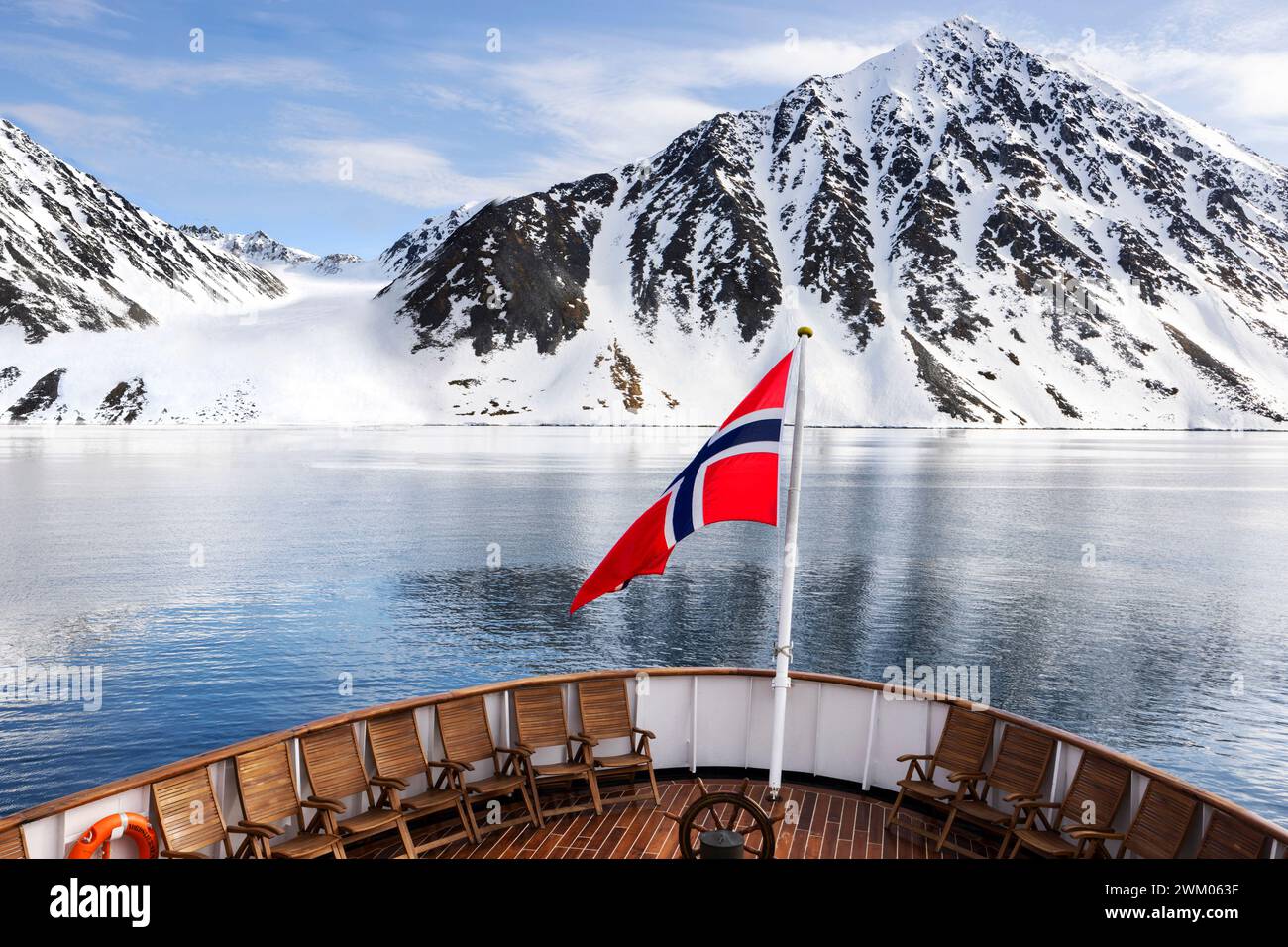 Landscape of Svalbard in Norway, also known as Spitsbergen. This ...