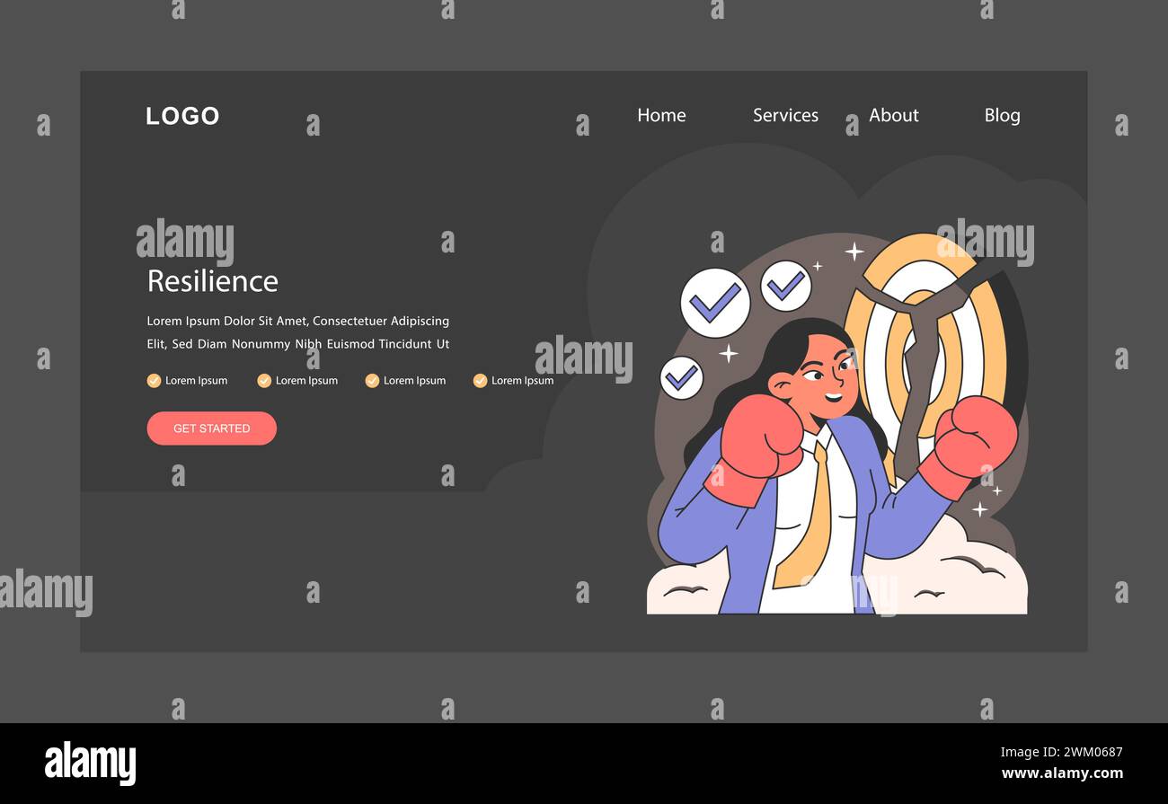 Life navigation dark or night mode web or landing. Personal progress ...