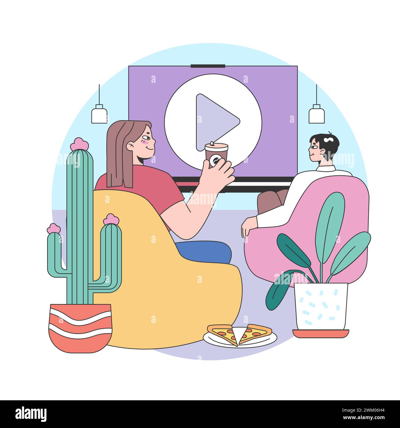 Plants relaxed rest Stock Vector Images - Alamy