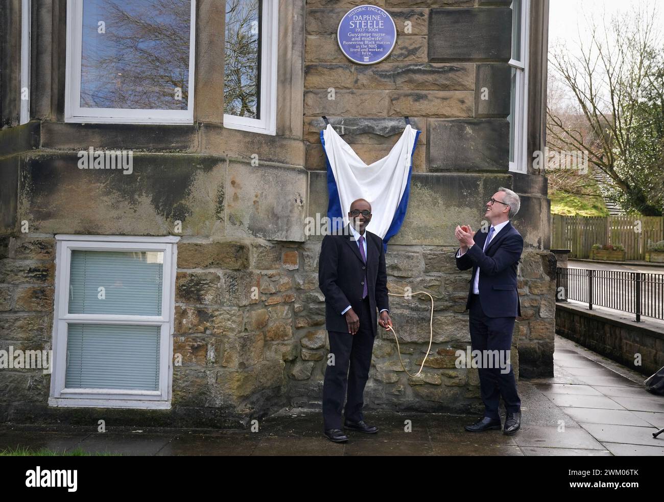 Daphne Steele's son Robert (left) with Arts and Heritage Minister Lord ...