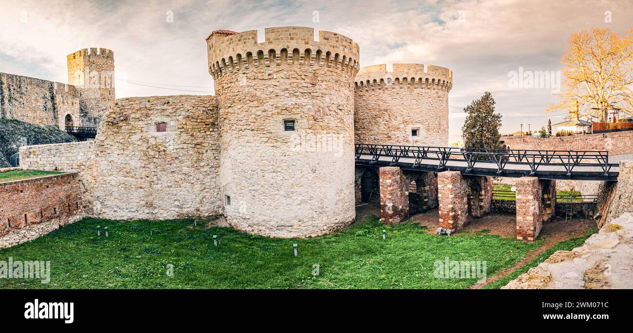 Belgrade's fortress Zindan gate, a historic landmark in Serbia, stands ...