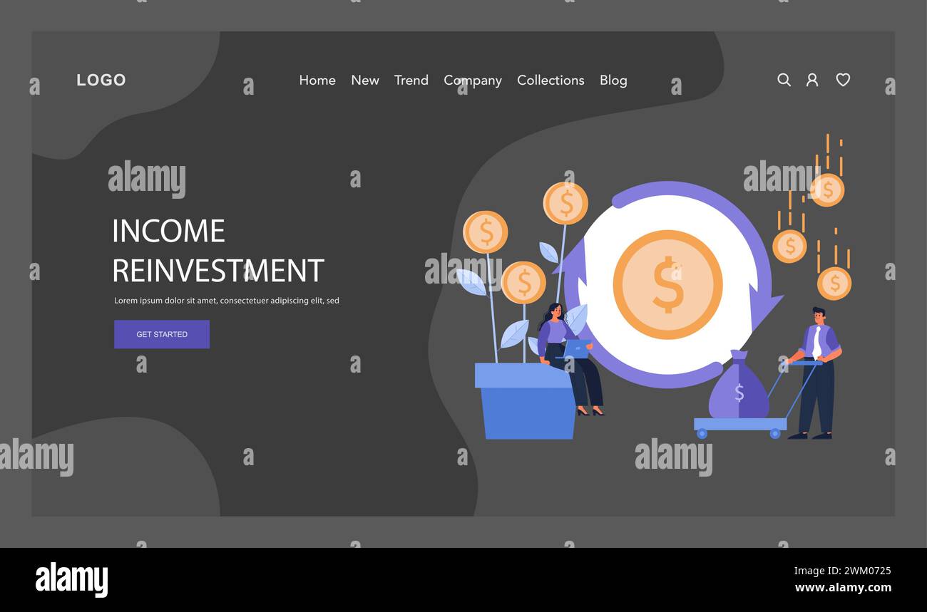 Financial Growth web or landing. Effective income reinvestment ...