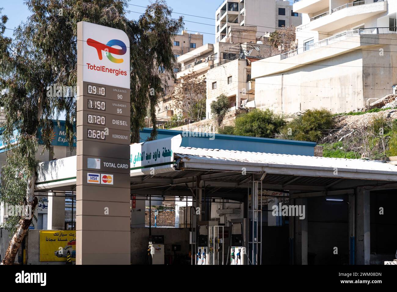 Amman, Jordan. 11th Feb, 2024. Illustration of a Total Energies gas ...