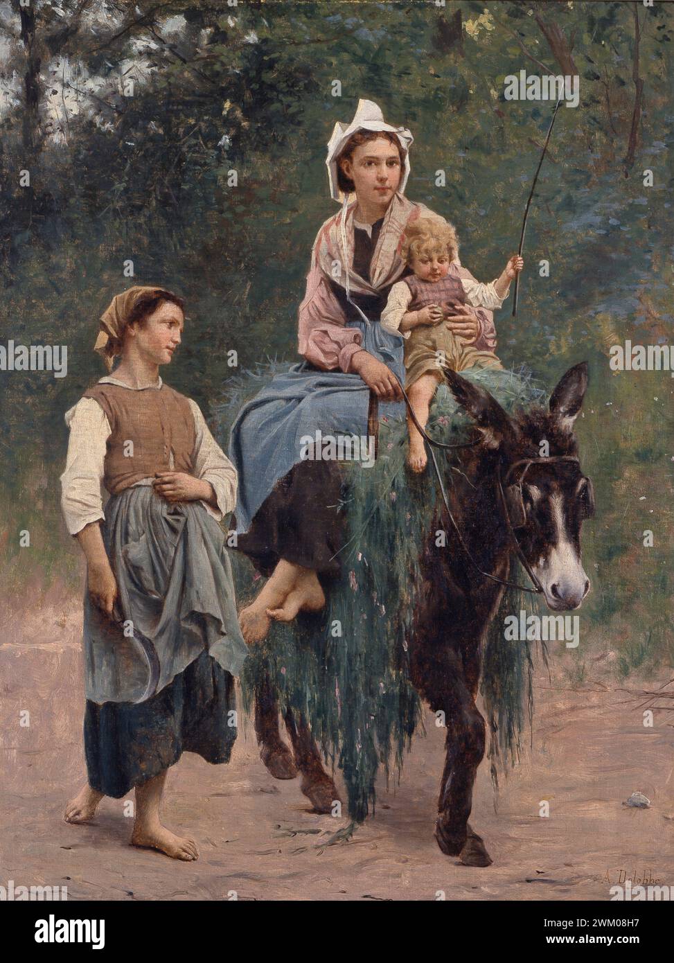 Italian Peasant Family Fran Delobbe Stock Photo - Alamy