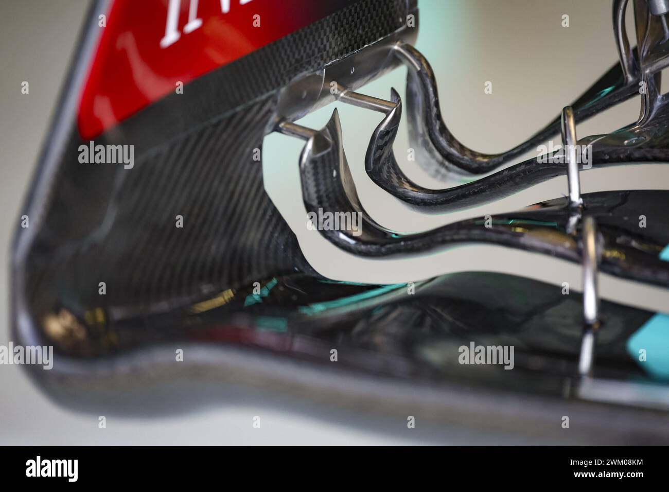 Mercedes AMG F1 Team W15, mechanical detail, front wing during the ...