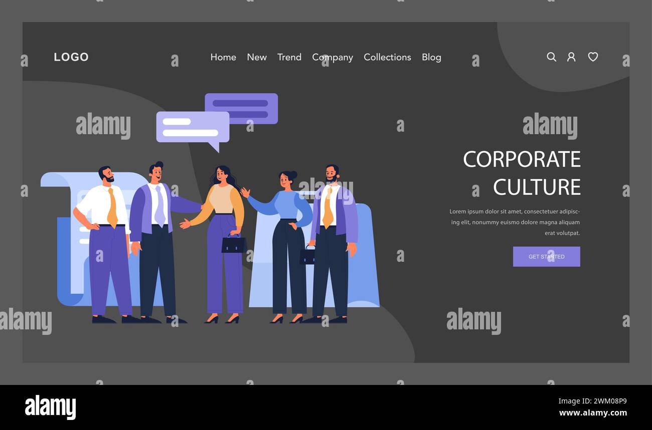 Corporate Culture concept. Colleagues engage in lively discussion ...