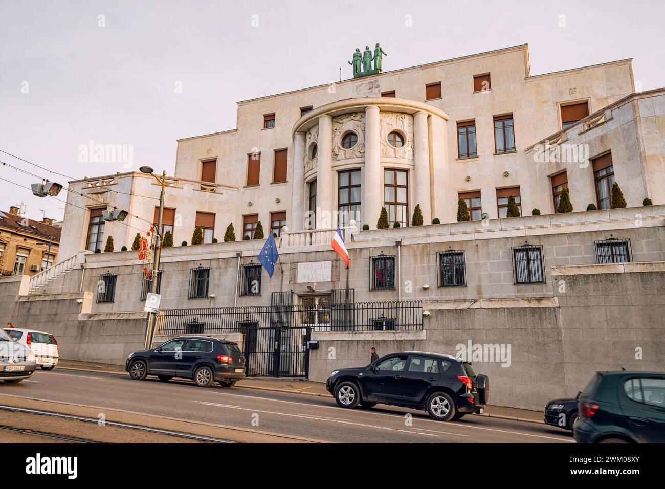 02 January 2024, Belgrade, Serbia: architectural elegance of the French ...