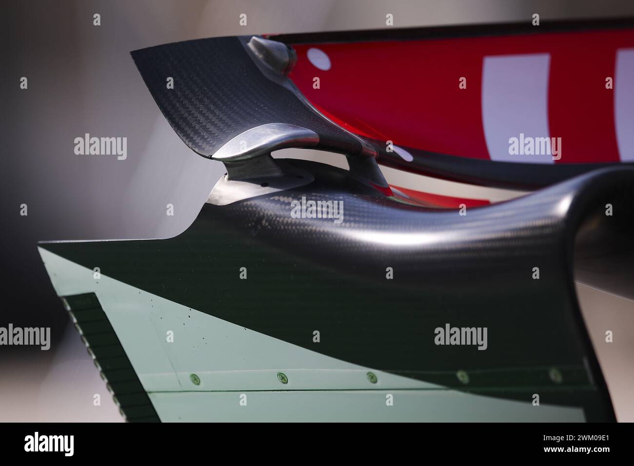Haas F1 Team VF-24 Ferrari, Mechanical detail rear wing during the ...