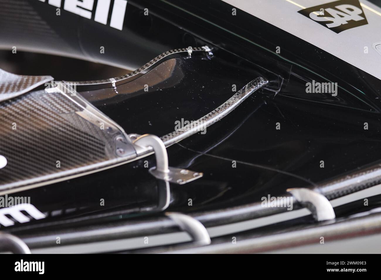 Mercedes AMG F1 Team W15, mechanical detail front wing during the ...
