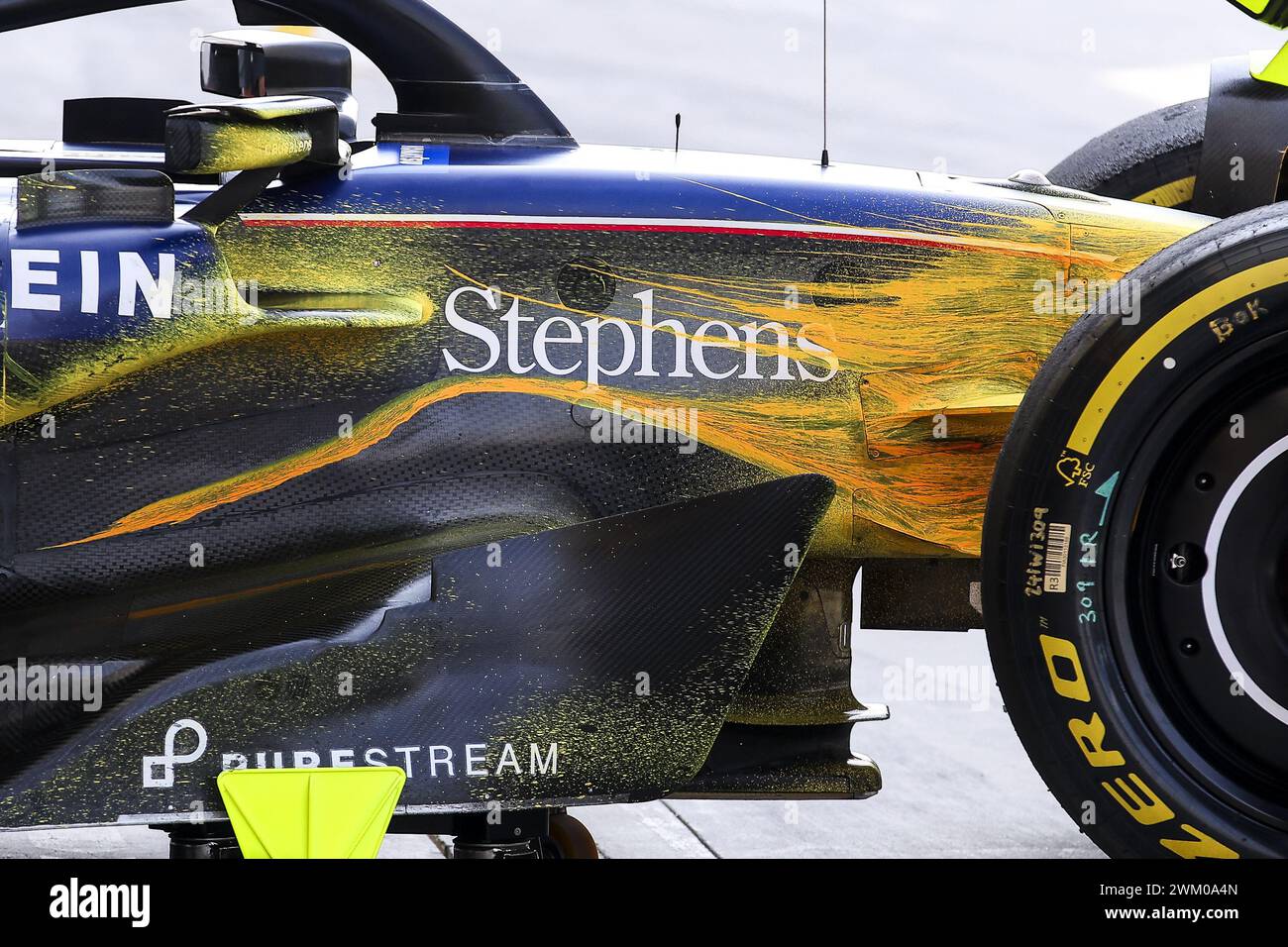 Williams Racing FW46, mechanical detail of the sidepop during the ...