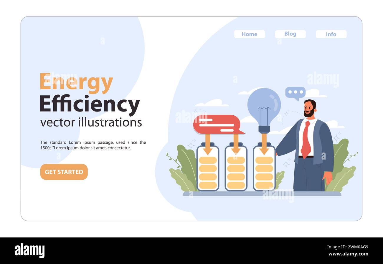 Energy Efficiency concept. Professional man monitors battery levels ...