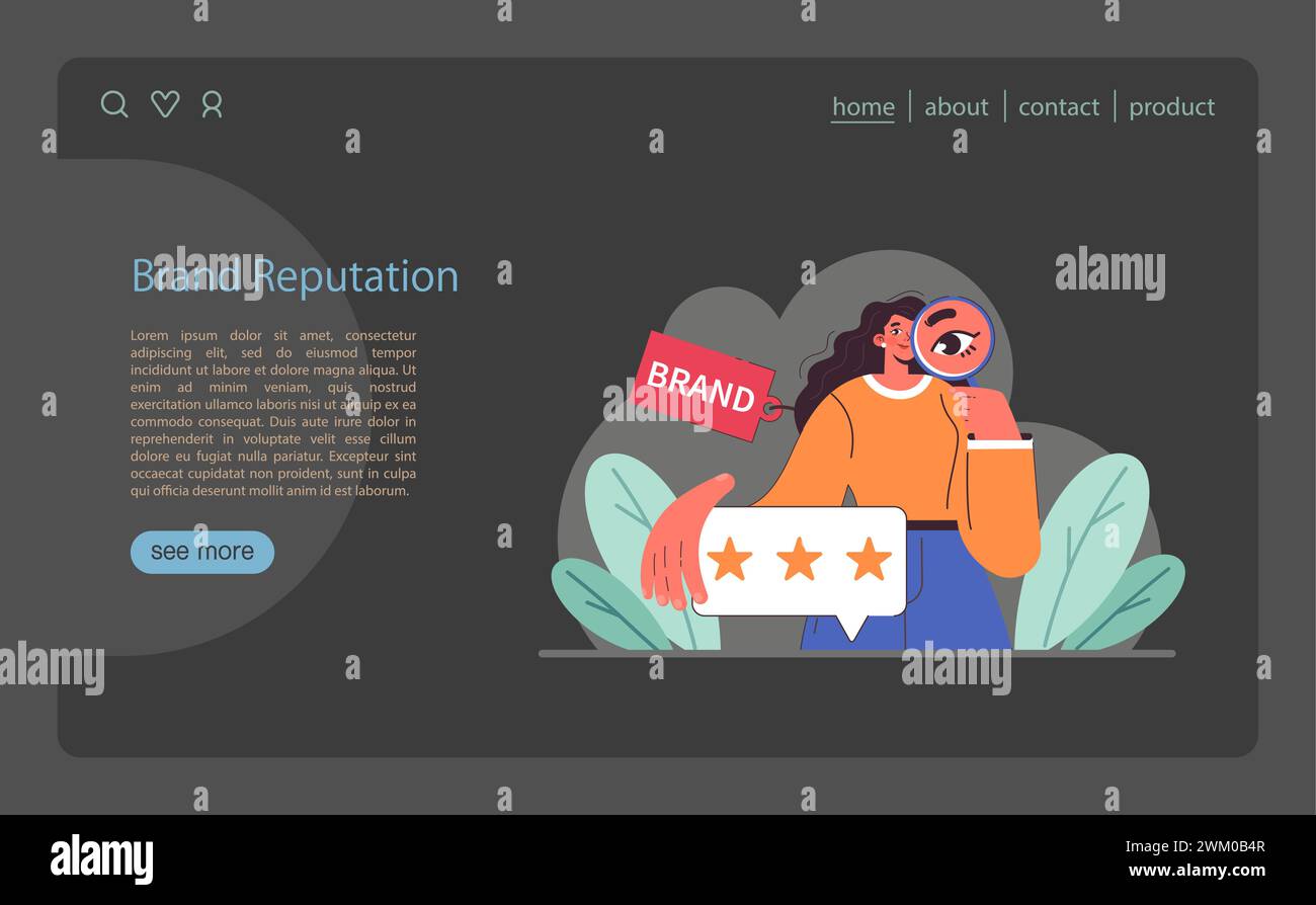 Brand Reputation concept. A critical eye on brand image, measuring ...