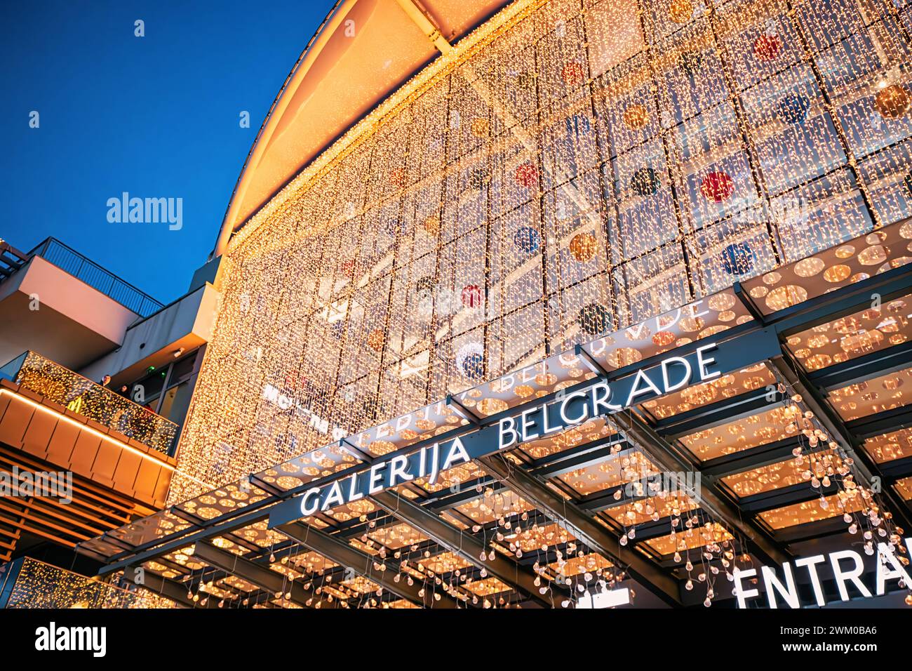 02 January 2024, Belgrade, Serbia: bustling atmosphere of Belgrade's ...