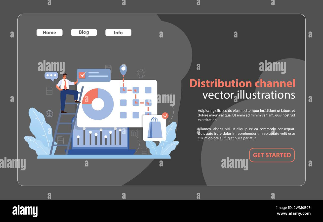 Market penetration concept. Businessman optimizing distribution ...