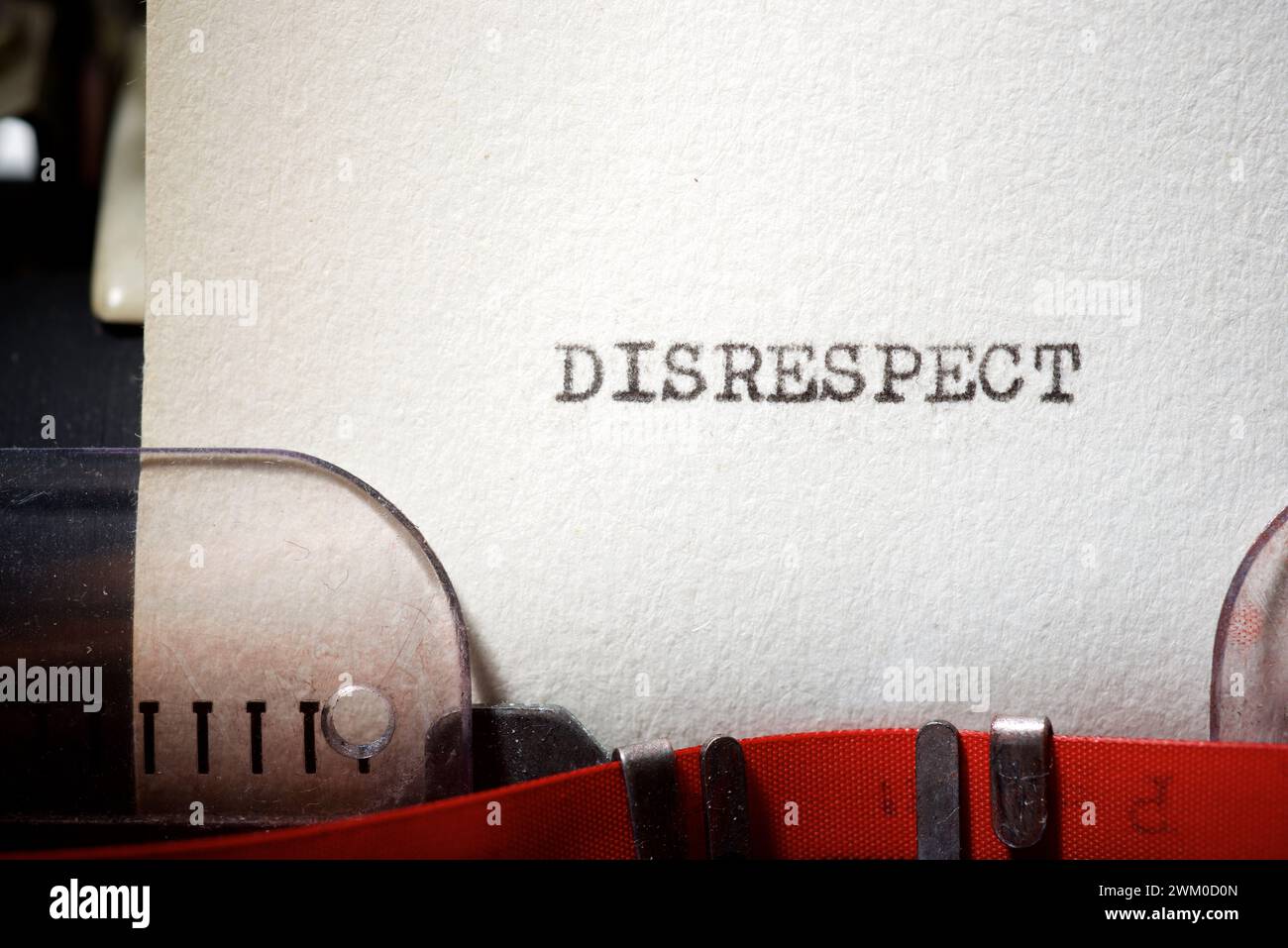 Disrespect word written with a typewriter Stock Photo - Alamy