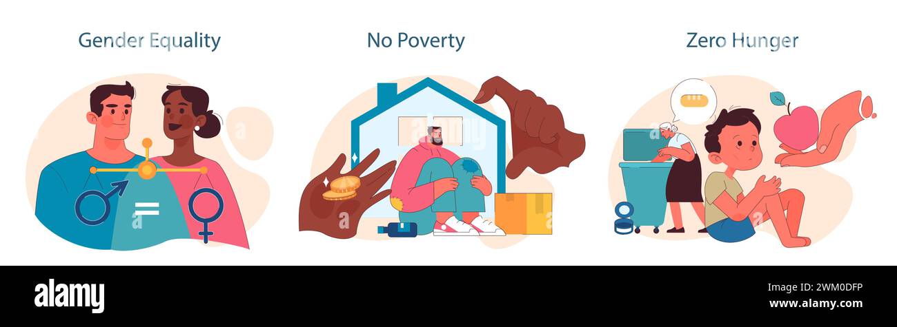 SDG or sustainable development goals set. Global target for better ...