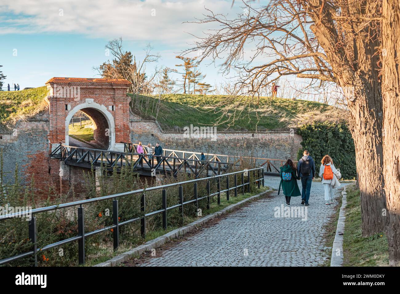 04 January 2024, Novi Sad, Serbia: historic allure of Petrovaradin ...