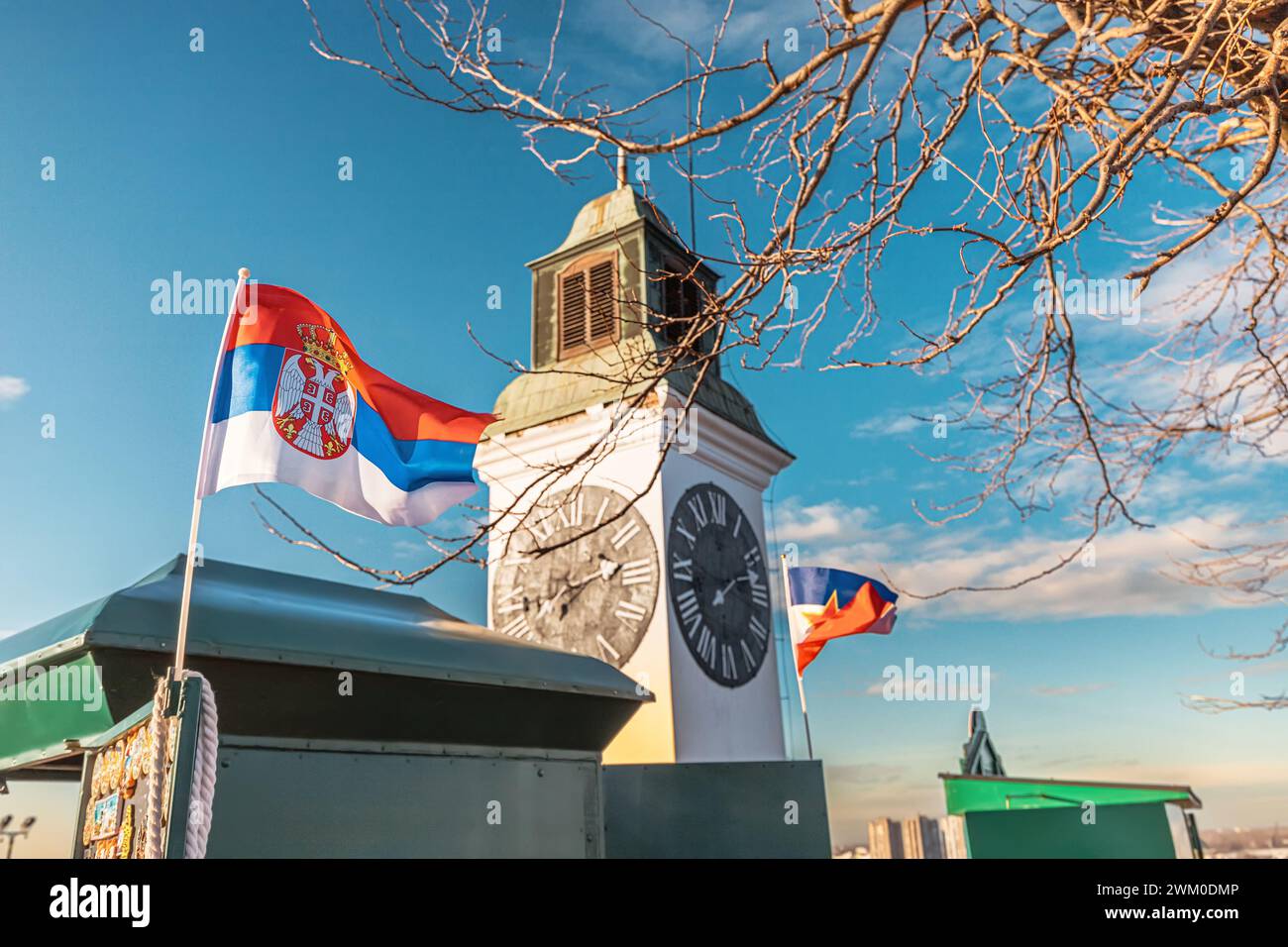 04 January 2024, Novi Sad, Serbia: Petrovaradin Fortress and its ...