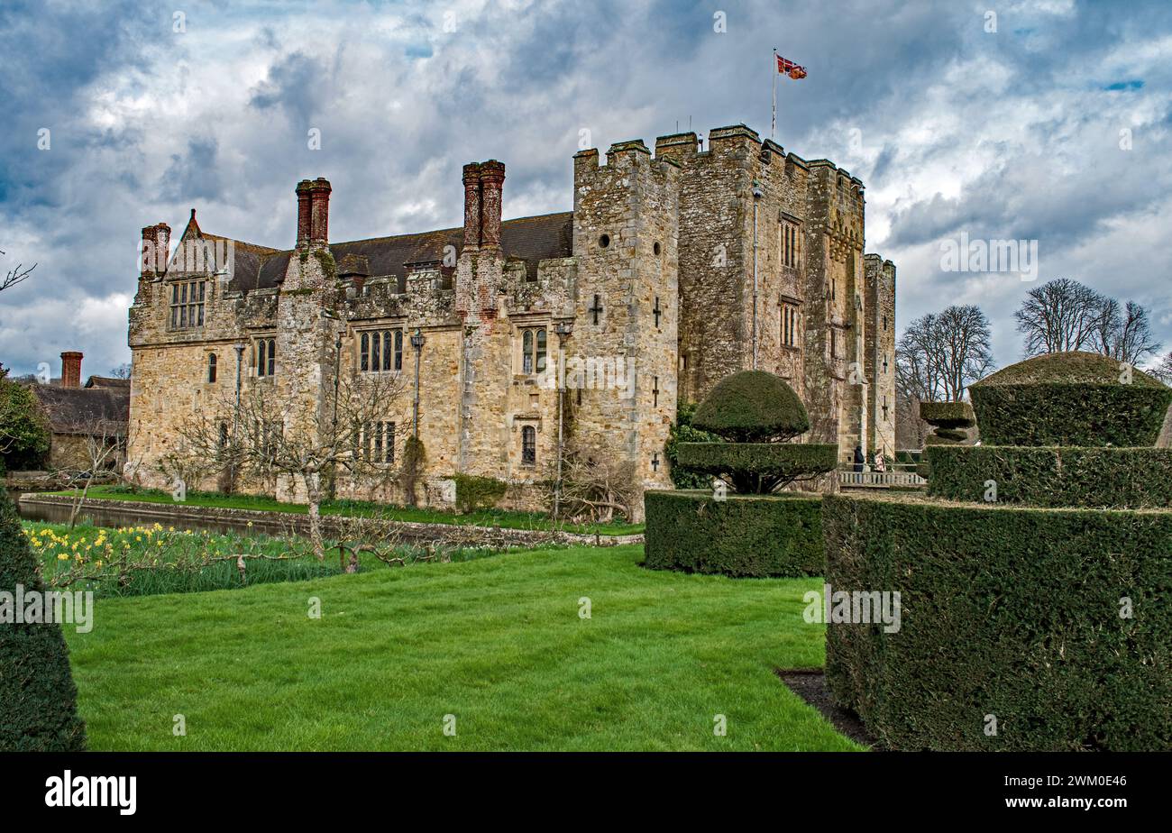 Hever Castle and Gardens in February, Hever, Kent England Stock Photo ...