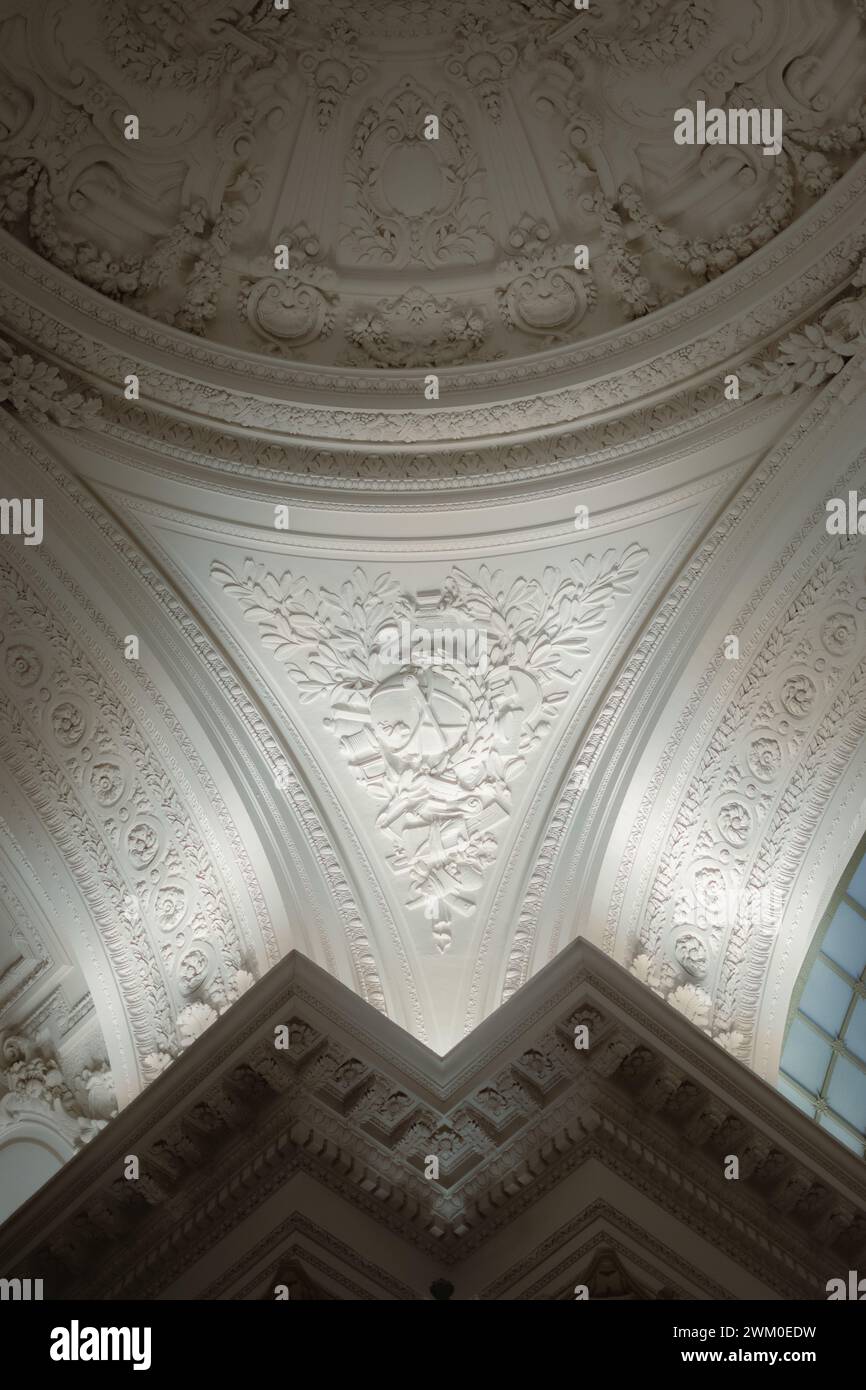 Ceiling of a spacious hall in a grand building Stock Photo - Alamy