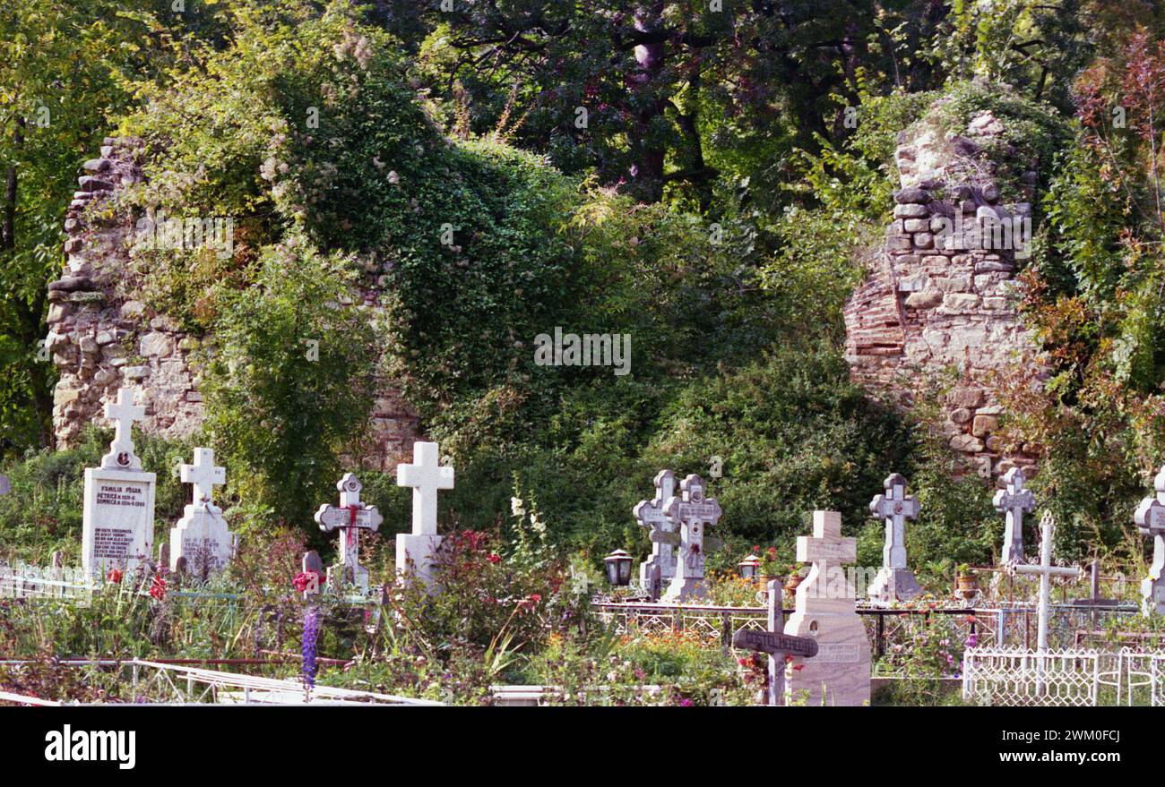 Soveja, Vrancea County, Romania, 2000. The cemetery on the grounds of ...