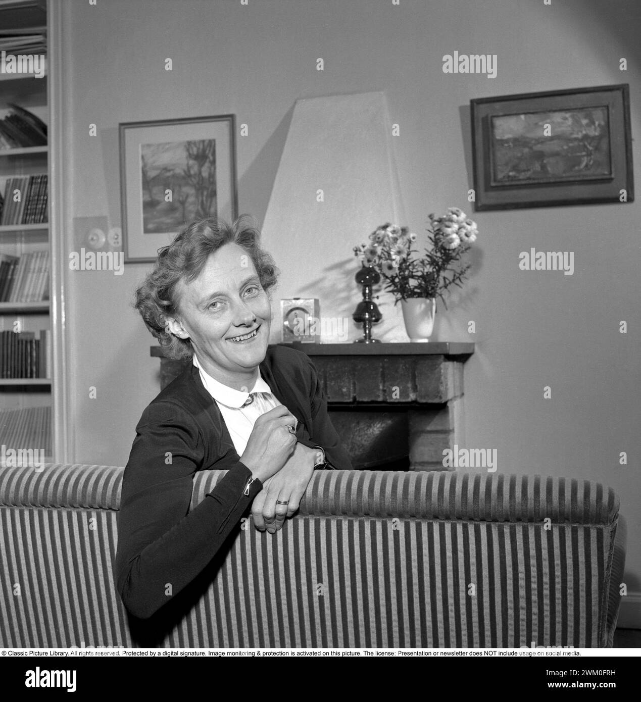 Astrid Lindgren. Swedish author of childrens books, songs and novels ...