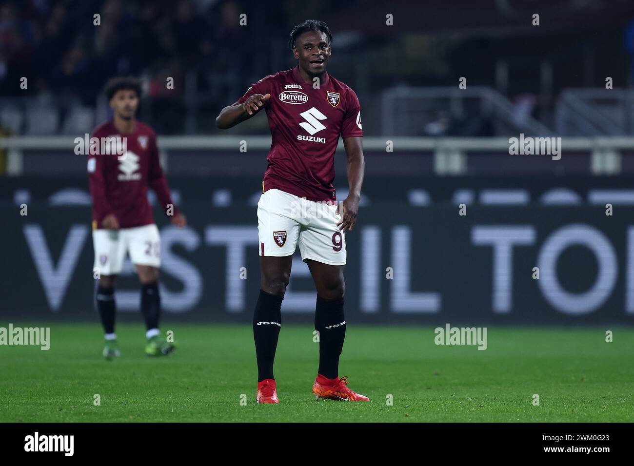 Torino, Italy. 22nd Feb, 2024. Duvan Zapata of Torino Fc gestures ...