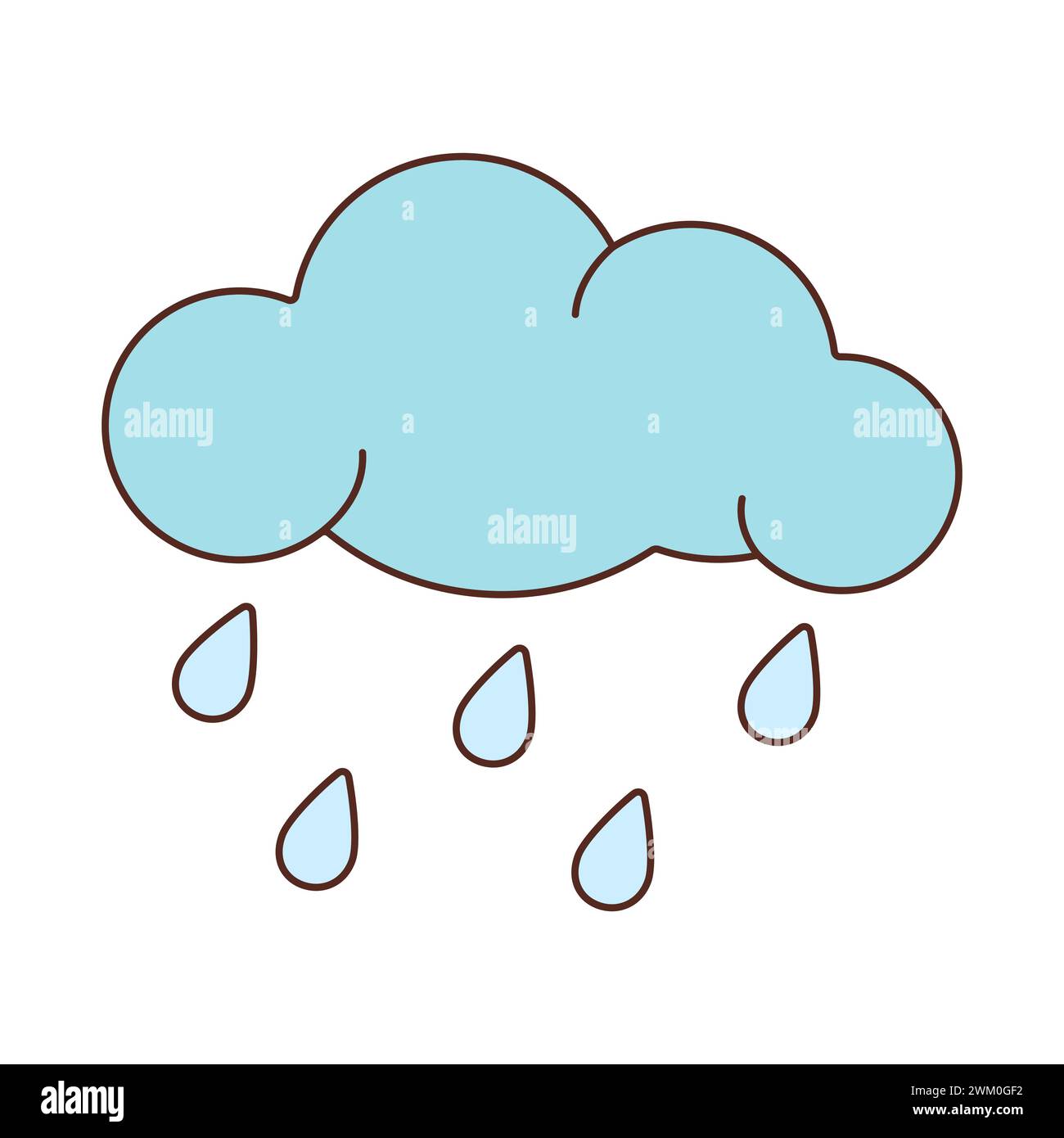 Cartoon Clouds With Rain