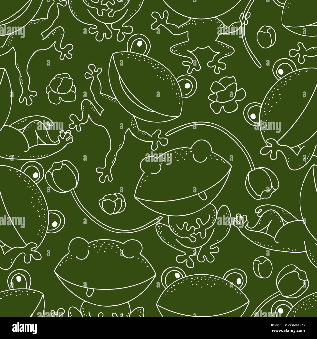 Playful pattern of small frogs hi-res stock photography and images - Alamy