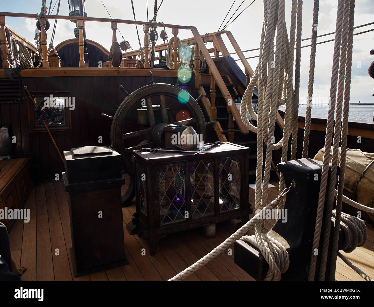 The Spanish galleon's deck embodies the rich history and seafaring ...