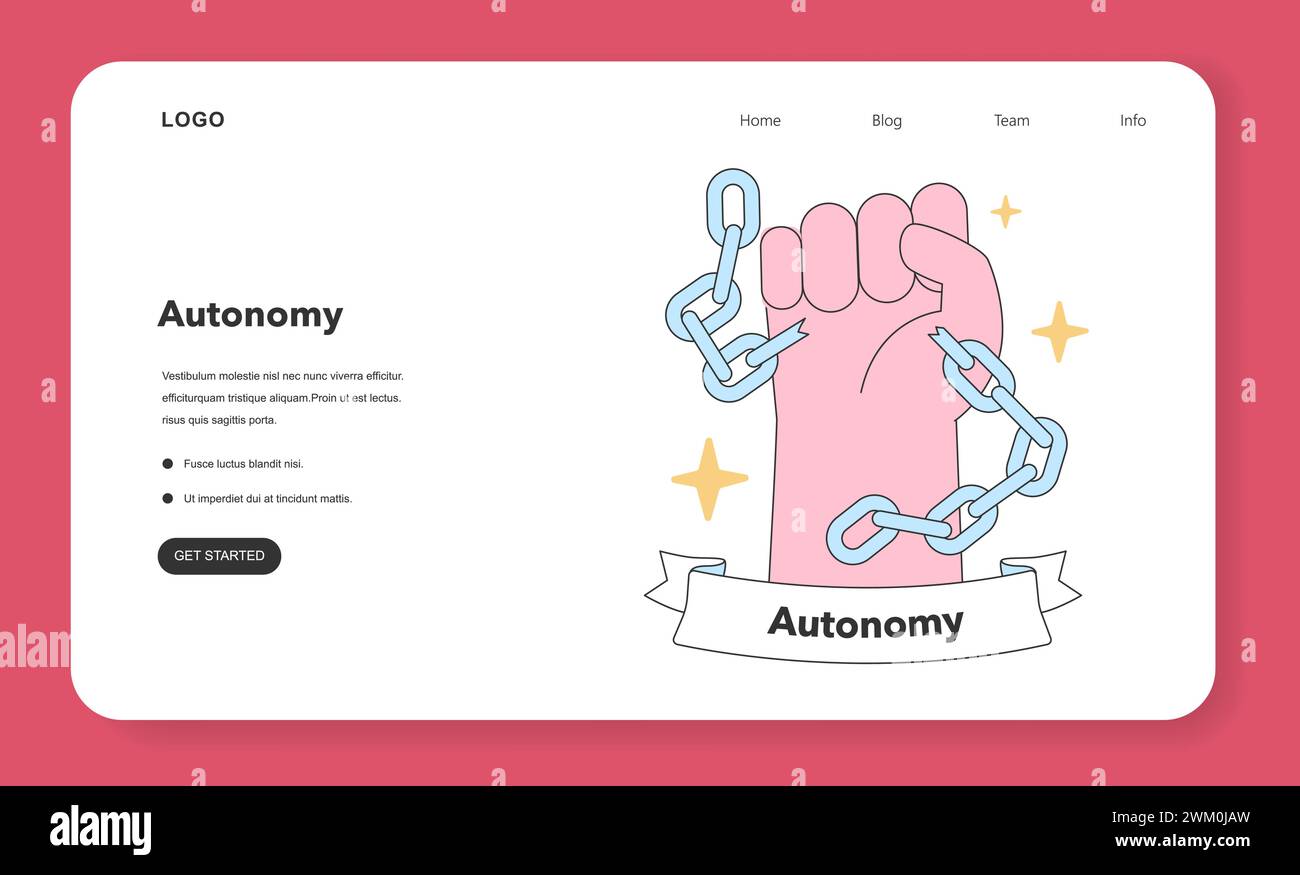 Symbol of autonomy with a clenched fist breaking chains, representing ...