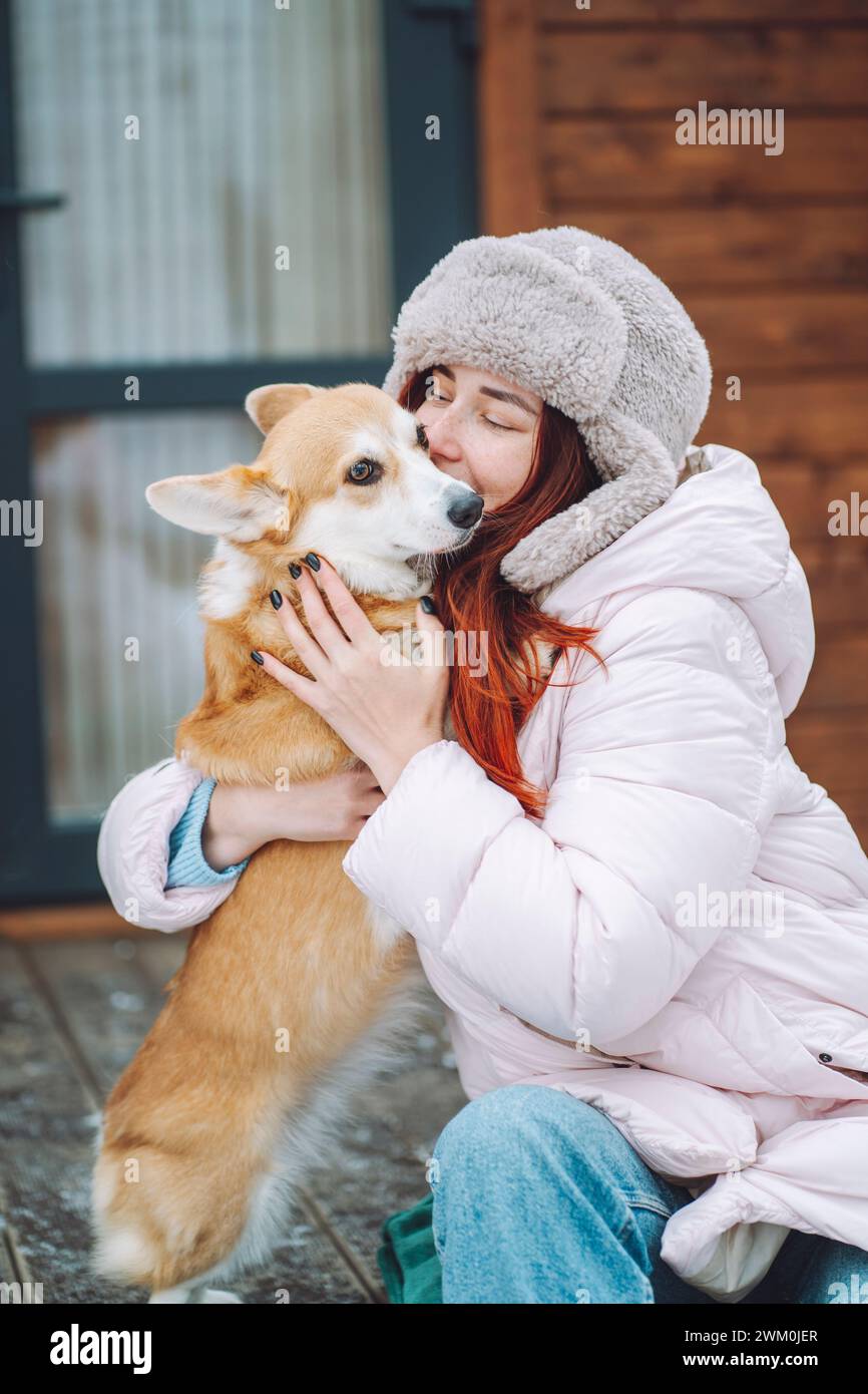 Woman kissing her dog hi-res stock photography and images - Alamy