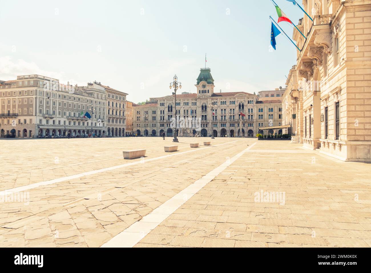 Italy, Friuli-Venezia Giulia, Trieste, Unity of Italy Square in summer ...