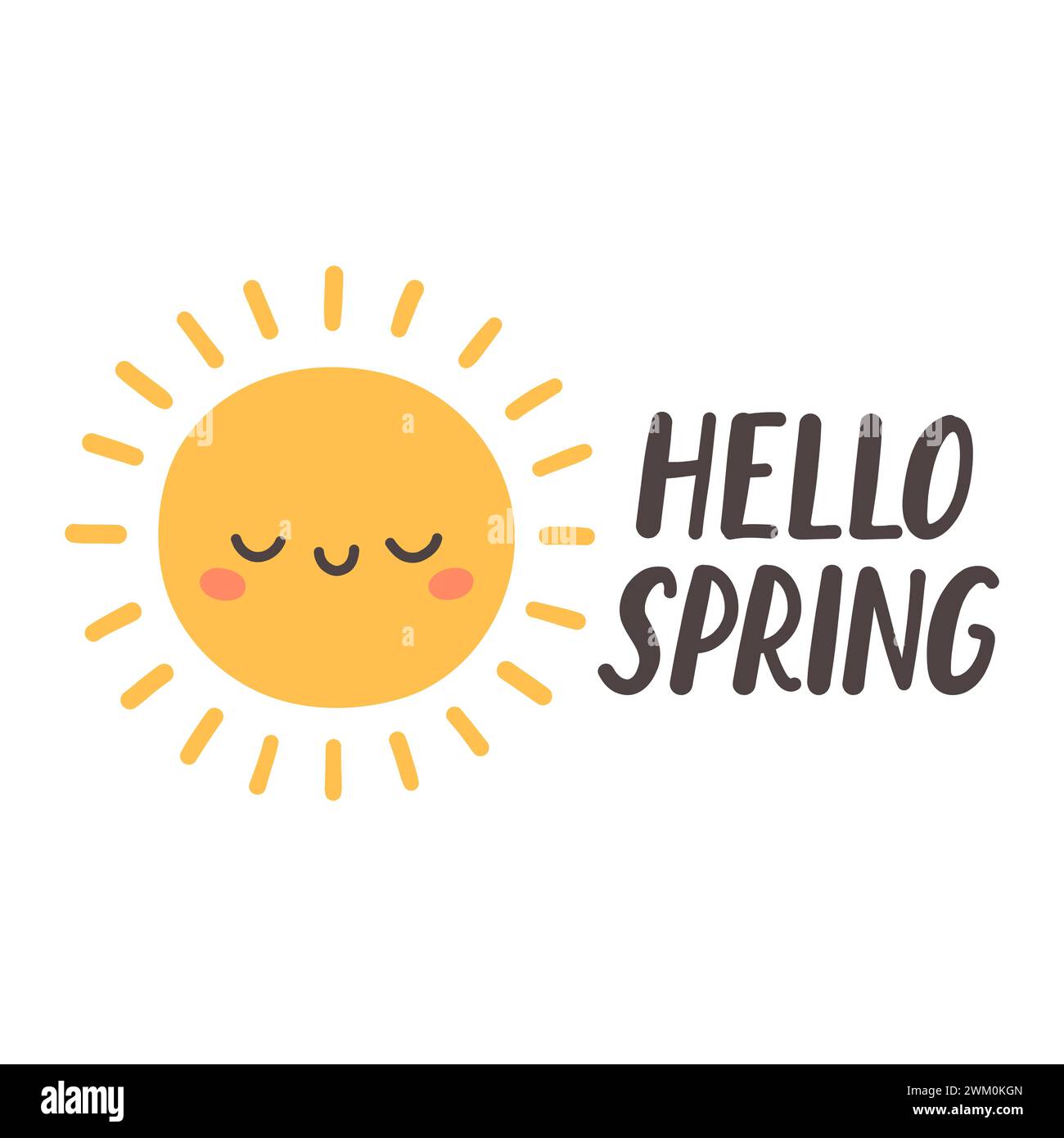 Hello spring quotes. Floral springtime hand drawn prints design ...